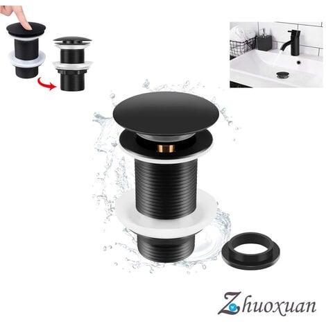 Non overflow black basin cover, universal black pop-up basin cover, non ...