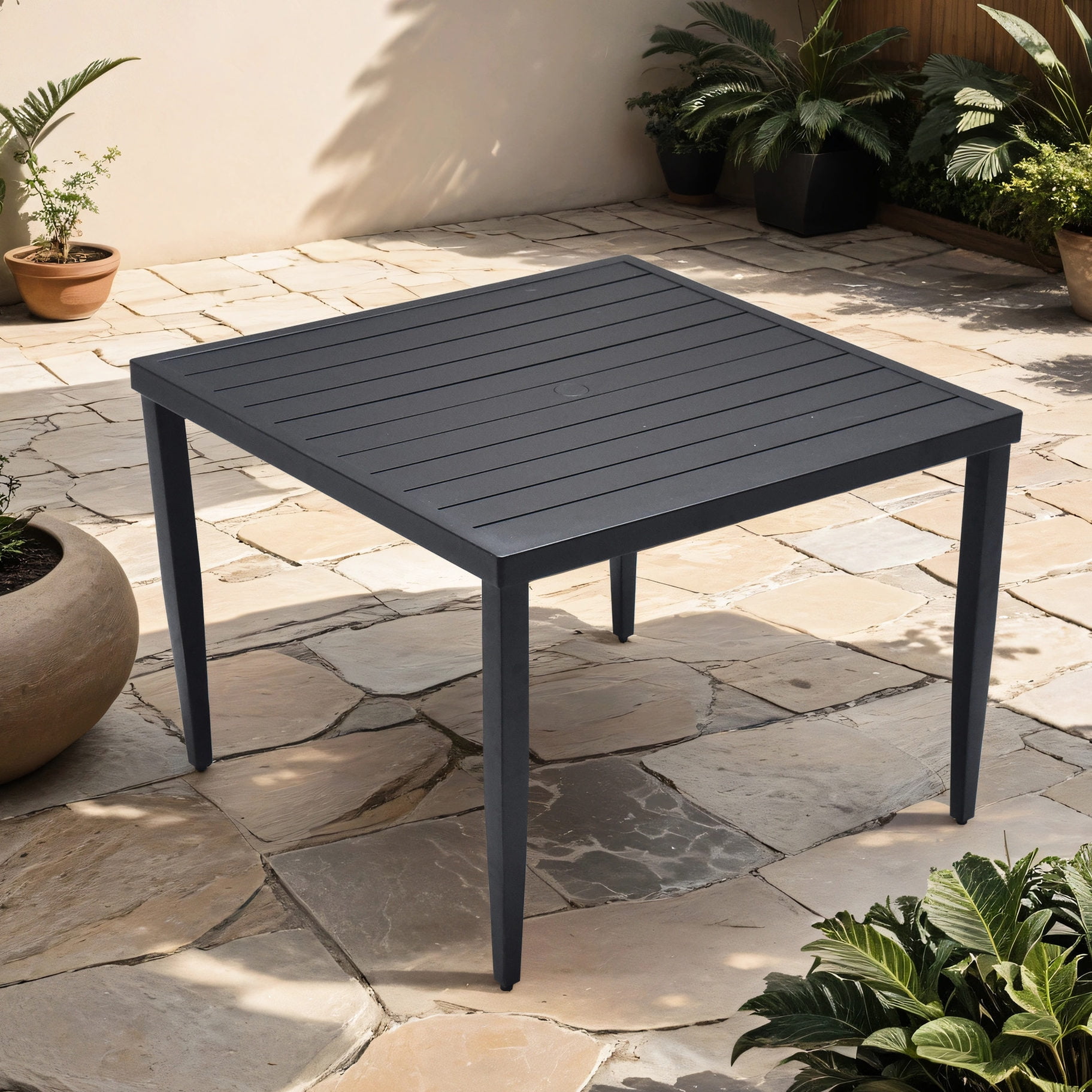 Non-rusting Aluminum Table / Outdoor Entertaining / Adjustable Feet for ...