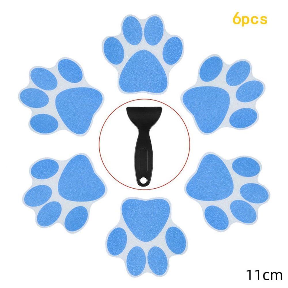Non-slip Bathtub Stickers, Adhesive Paw Print Bath Treads Add Non-Slip ...