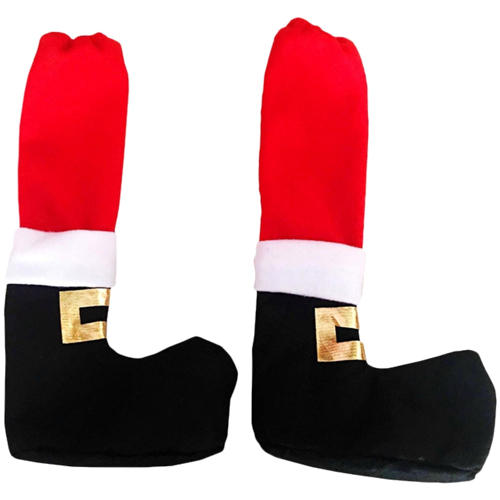 Non-slip Chair Feet Caps 2pcs Christmas Chair Leg Foot Covers Santa ...