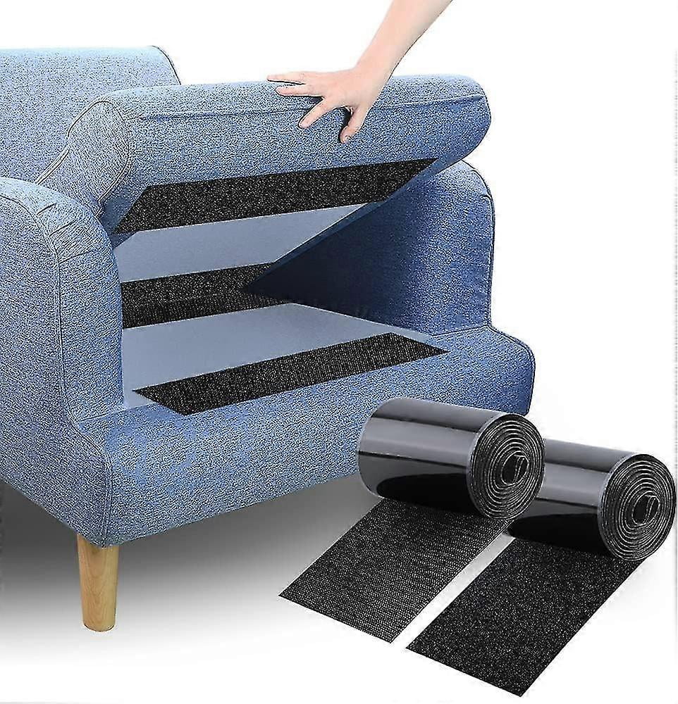 Non-slip Couch Cushion Gripper - Self-adhesive Hook Loop Tape To Keep ...