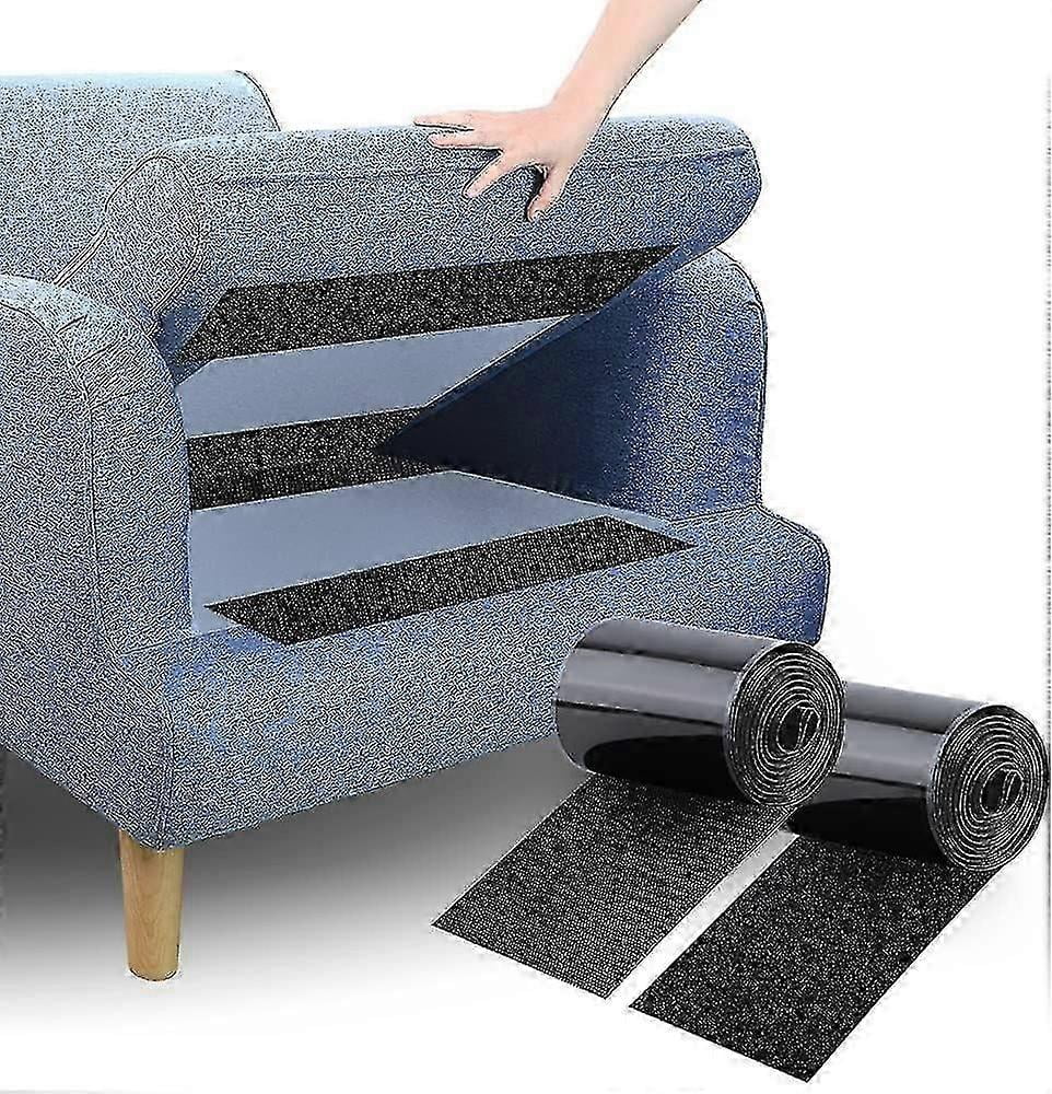 Non-slip Couch Cushion Gripper - Self-adhesive Hook Loop Tape To Keep ...