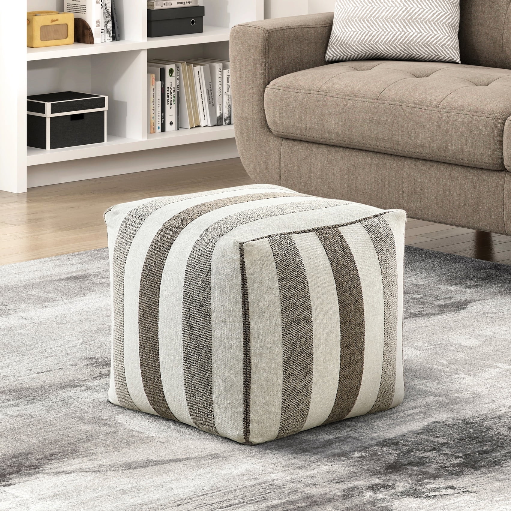 Non-slip Floor Pouf with 300lbs Capacity / Safe and Stable Seating ...