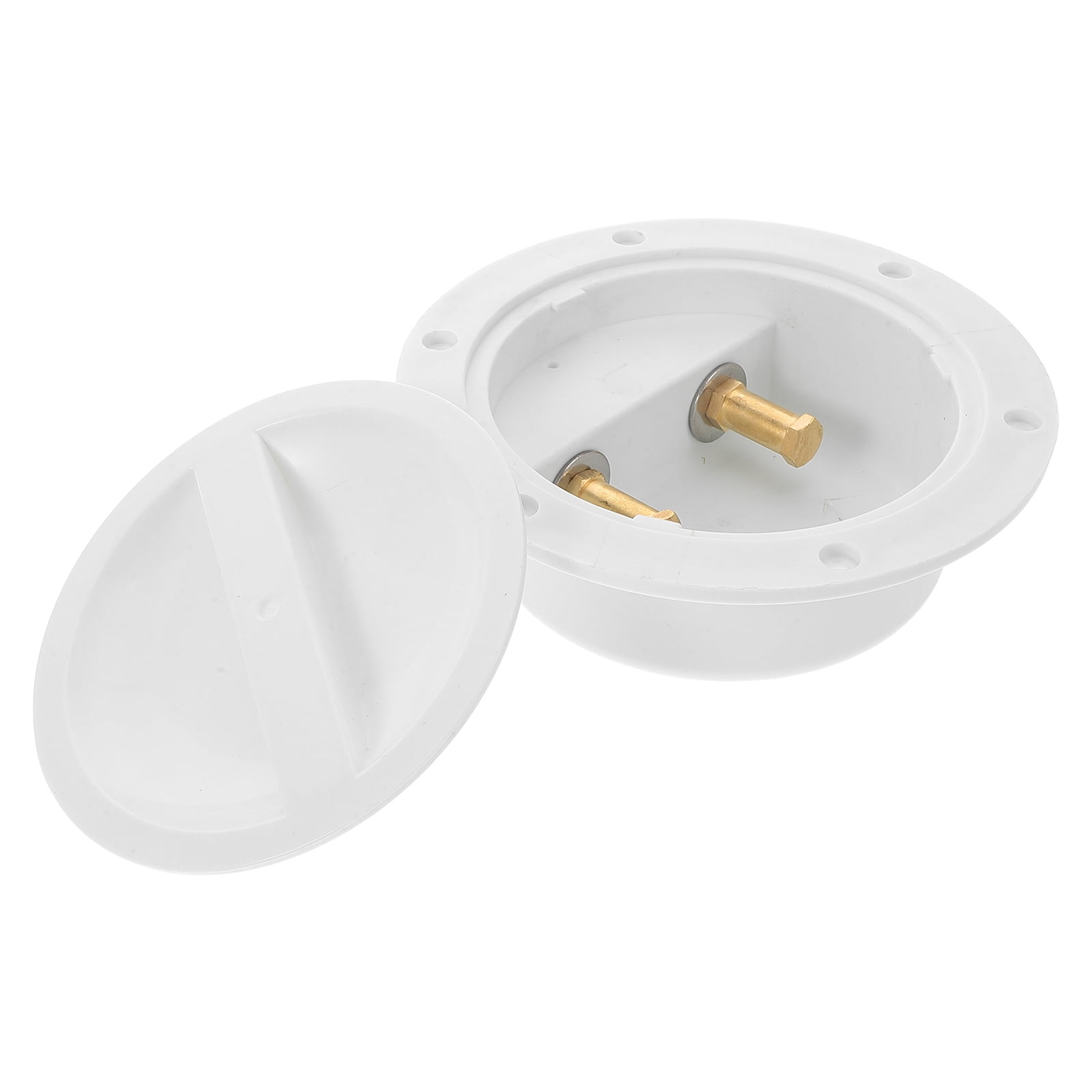 Solid Deck Hatch Cover for Boats Yachts and RVs Round Shape White ABS ...