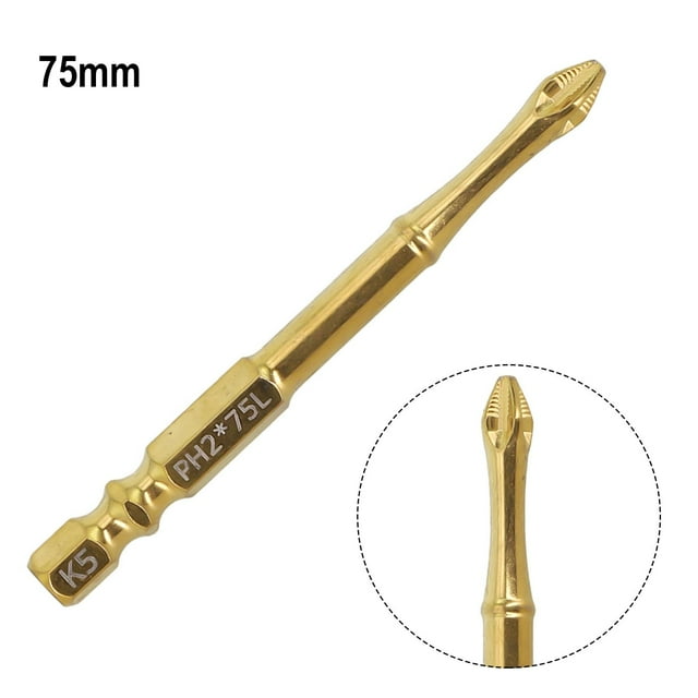 Non-slip K5 PH2 Magnetic Batch Head Cross Screwdriver Hardness Drill Bit Electric Drill Driver ...