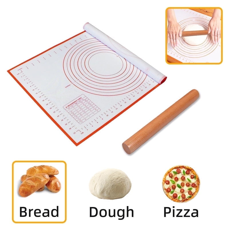 Soul Creat 28'' x 20'' Non-stick Silicone Pastry Kneading Mat with ...