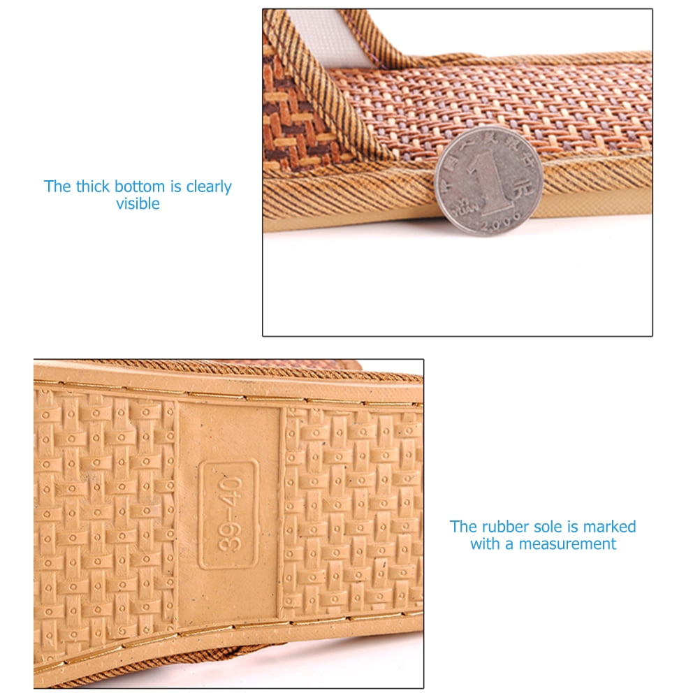 STRANDCHIC Women's Indoor Rattan Slippers, 1 Pair Casual Non- Shoes ...
