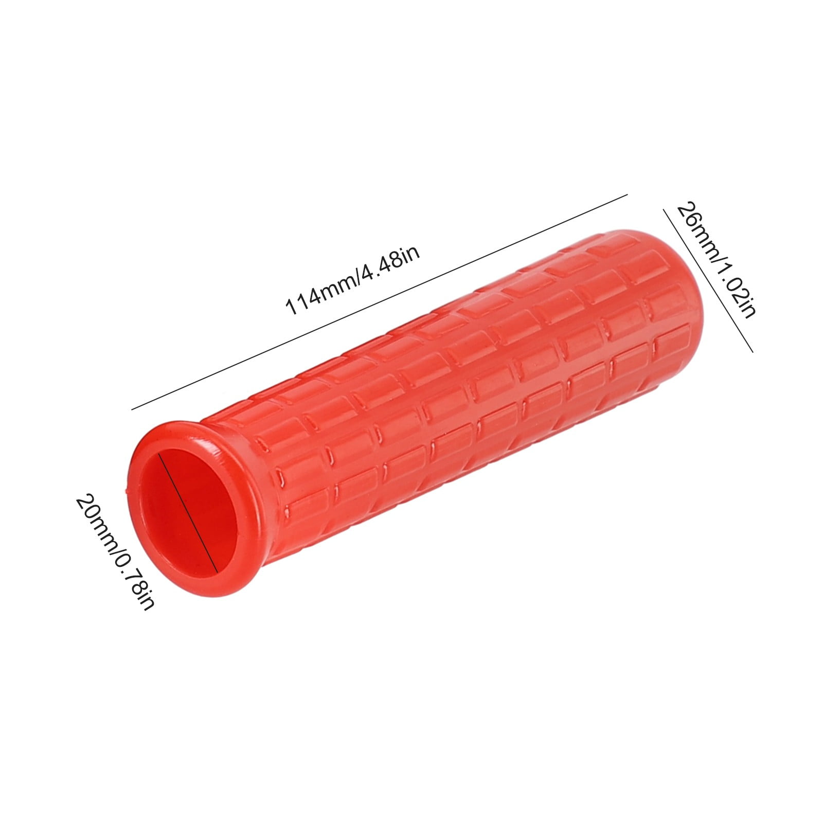 Non slip Rubber Handles for Wheelbarrow Red Round Tubes Replacement ...