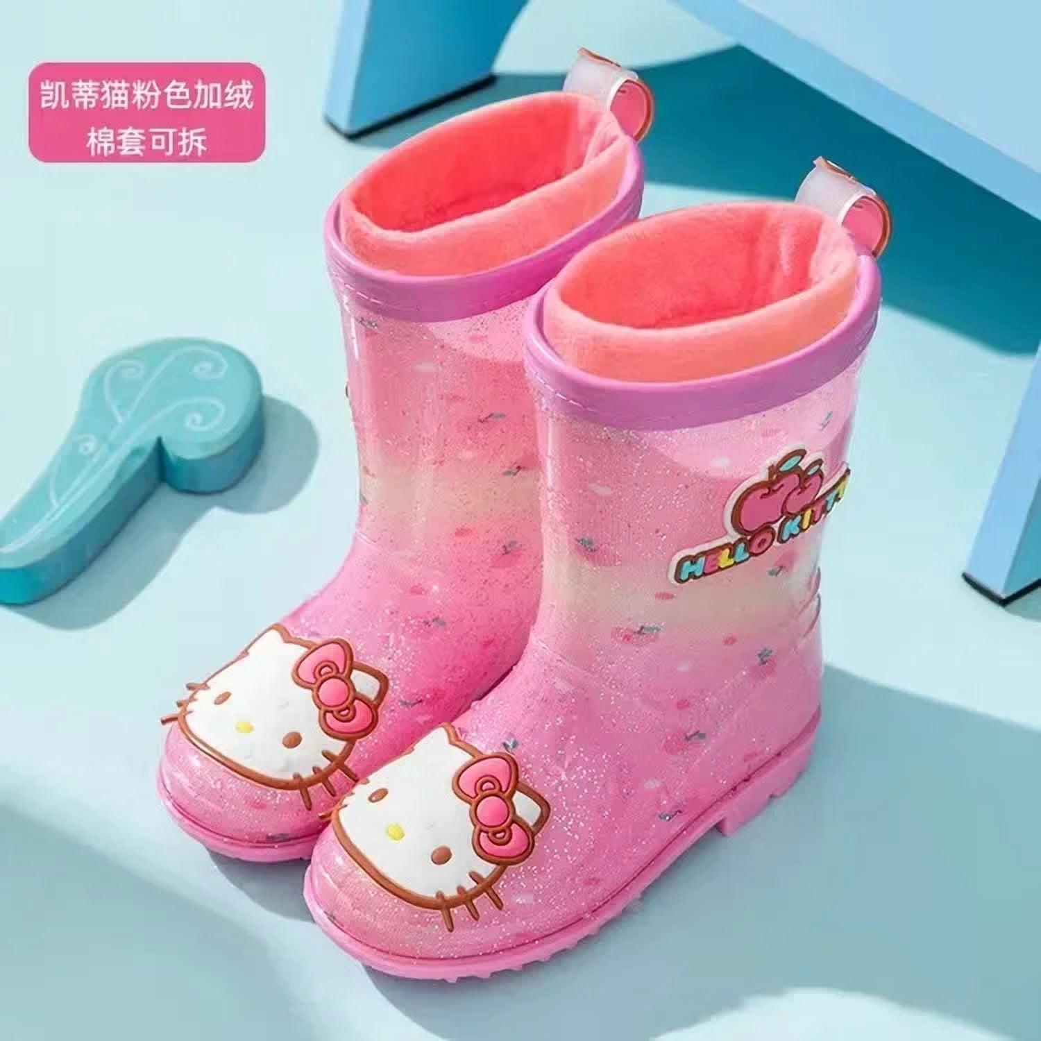 Non-slip Sanrio Four Seasons Rain Shoes Kuromi Hello Kitty Rain Boots ...