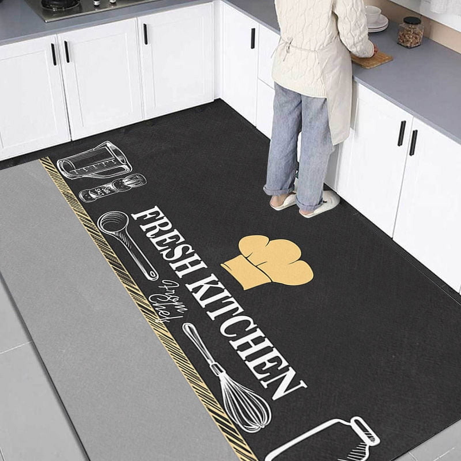 Non-slip and Oil-proof Kitchen Mat Covered with Large Area Carpets for ...
