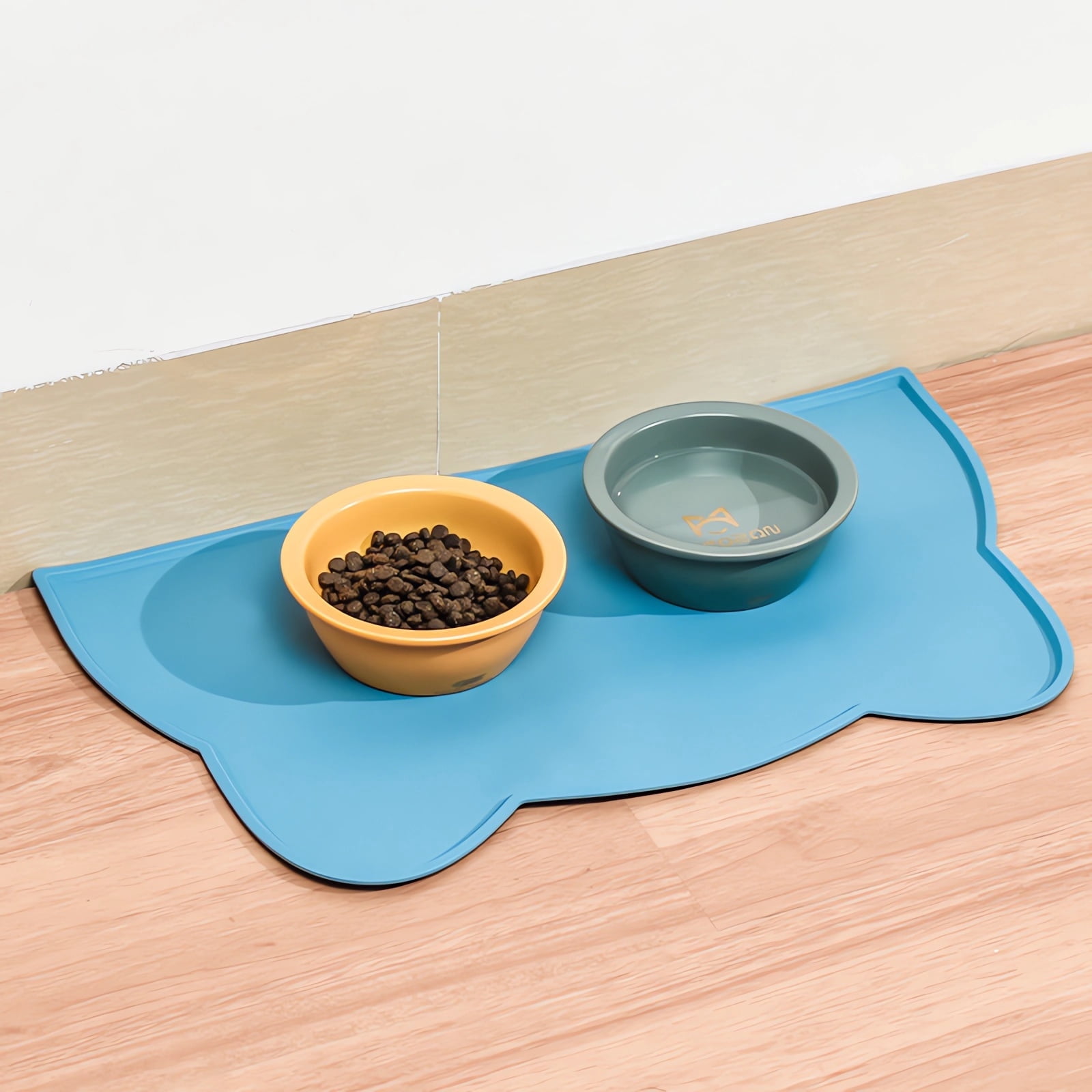 Unbranded Silicone Cat Pet Placemat, Blue Solid Print, 1 Pack - Walmart.com