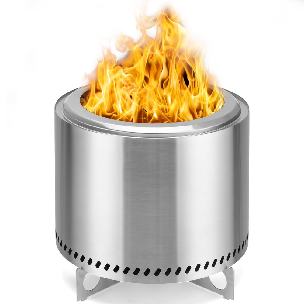 Non-smoking fire pit, 304 stainless steel tabletop fire pit Wood pellet ...