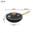 Non-stick Frying Pan for Flat Bottom Wok Iron Pots Kitchen Cookware ...