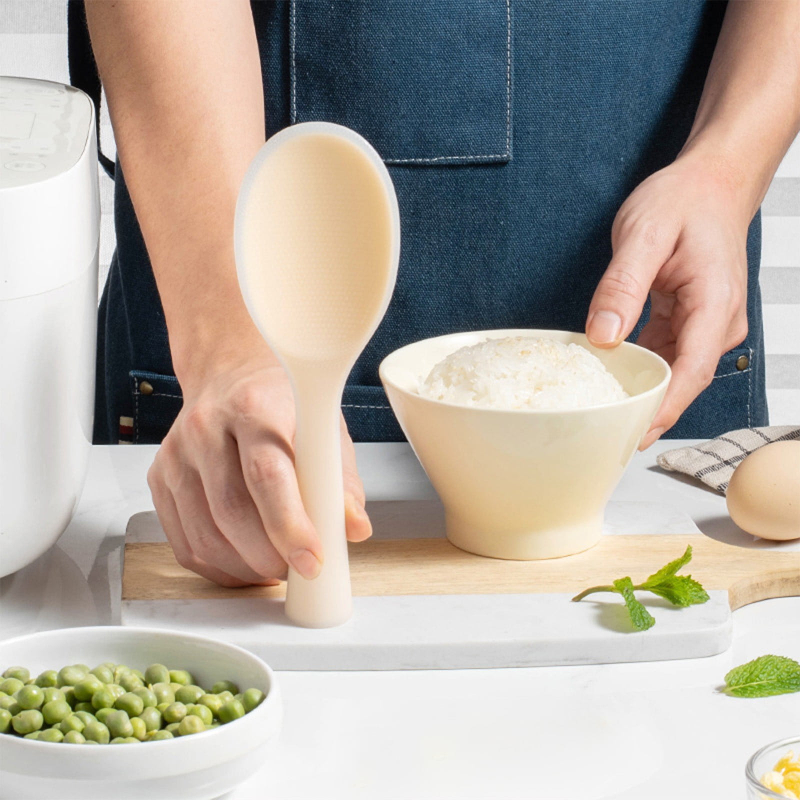 Non-stick Rice Spatula, Rice Cooker Loading Spoon, Durable Silicone ...