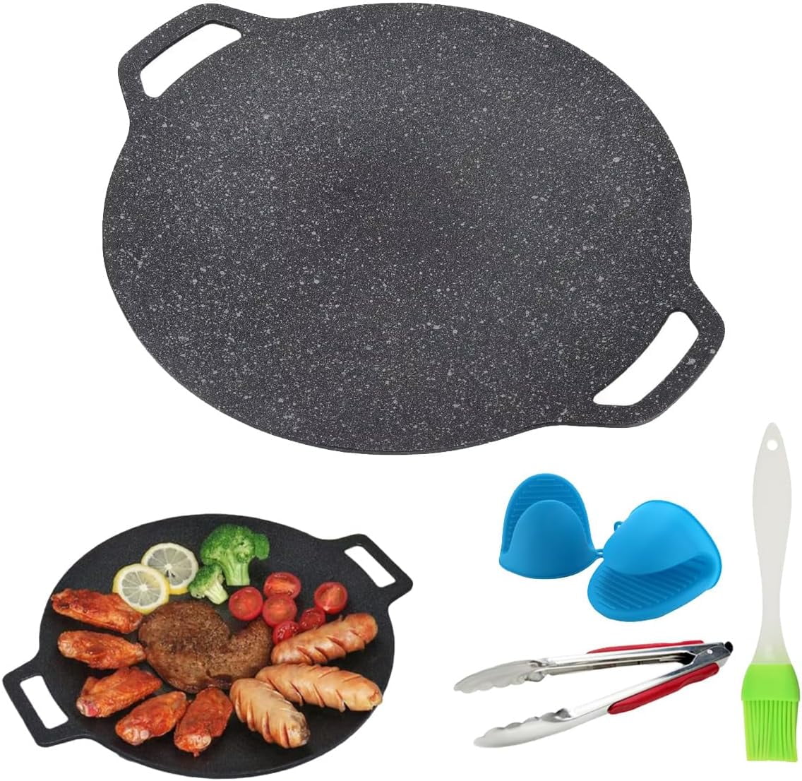 Non-stick Round Baking Pan,Korean BBQ Grill Pan,Korean Grill Pans for ...
