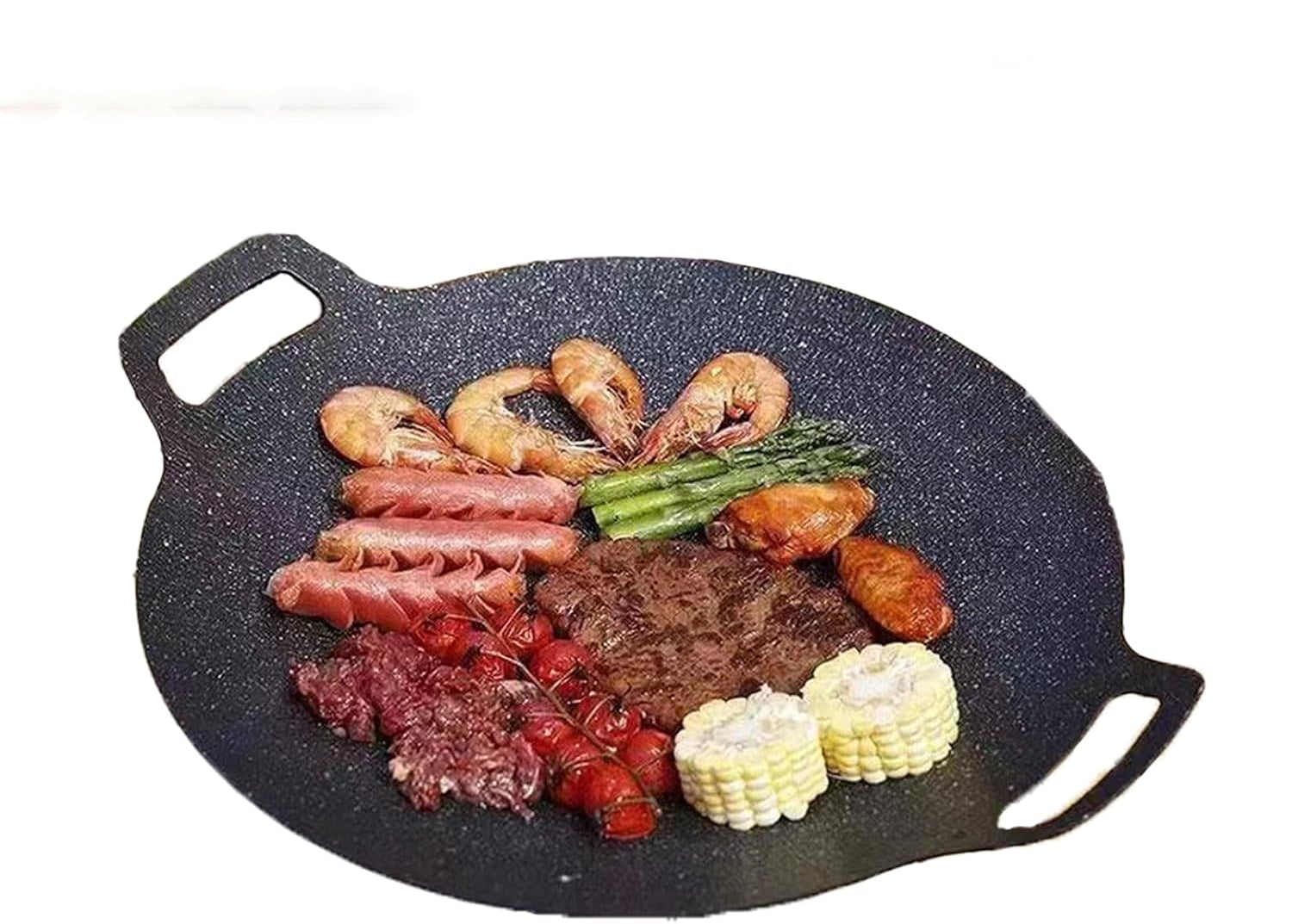 Non-stick Round Baking Pan, Korean Grill Pan for Indoor Cooking, Korean ...