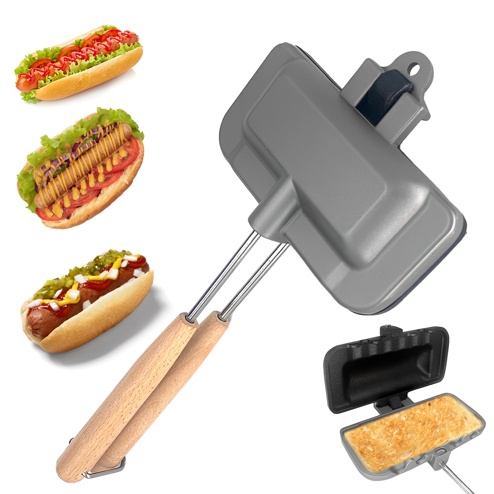 Non-stick Sandwich Maker Sandwich Grill Pan Double Sided Grilled Cheese ...