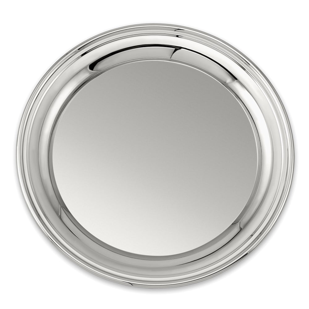 Non-tarnish Nickel-plated 12 Inch Round Tray Q-GP5283 - Walmart.com