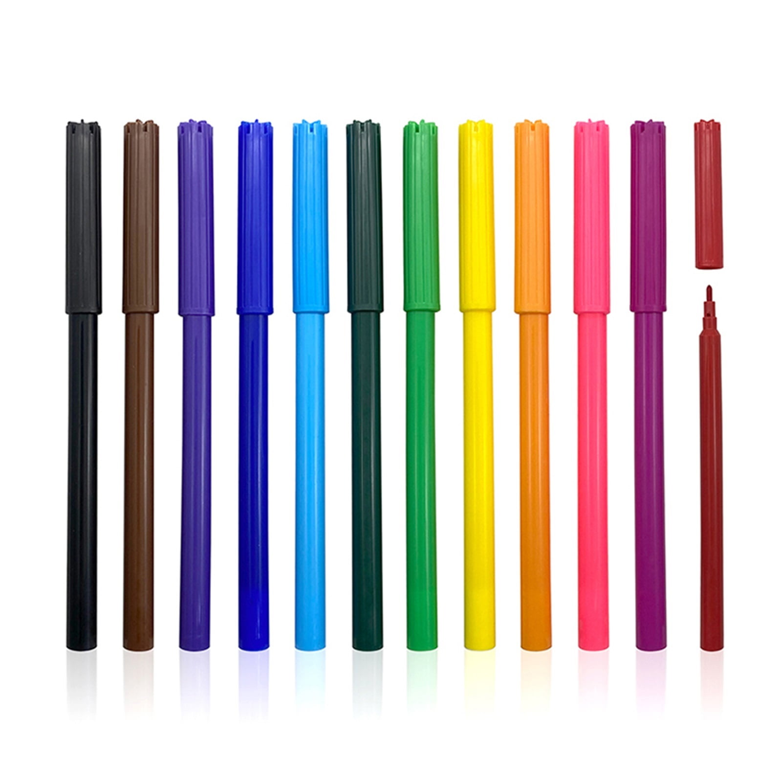 12 Colors Watercolor Pen 2 Mm Fine Line Tip Water Color Painting ...