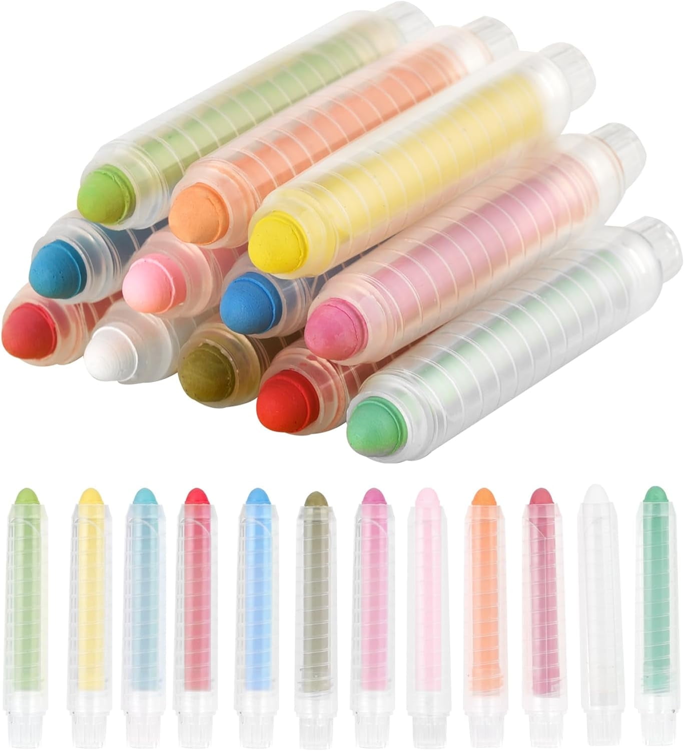 Non-toxic Dustless Chalk, 24 Pack Blackboard Chalk,Colored Chalk With ...
