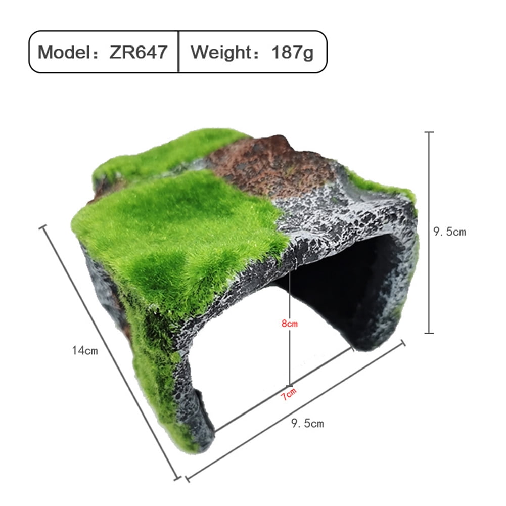 Non-toxic Tortoise Shelter House Cave Reptile Box Artificial Ornaments ...