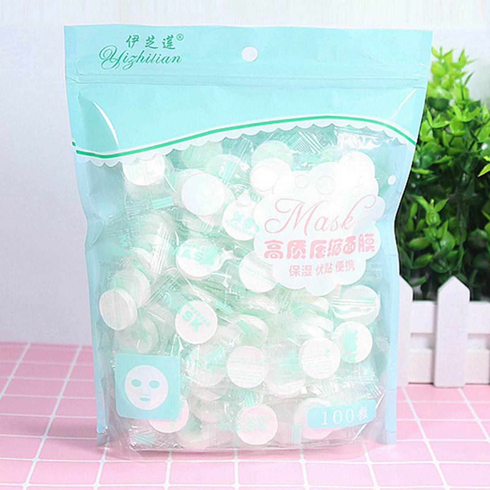 Non-woven Fabric Compressed Facial Mask DIY Skin Face Care Wrapped ...