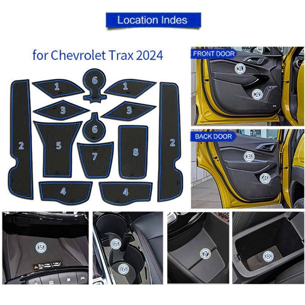 Nonslip Car Gate Slot Mat for Chevrolet for Trax 2024 Door Groove Pad ...