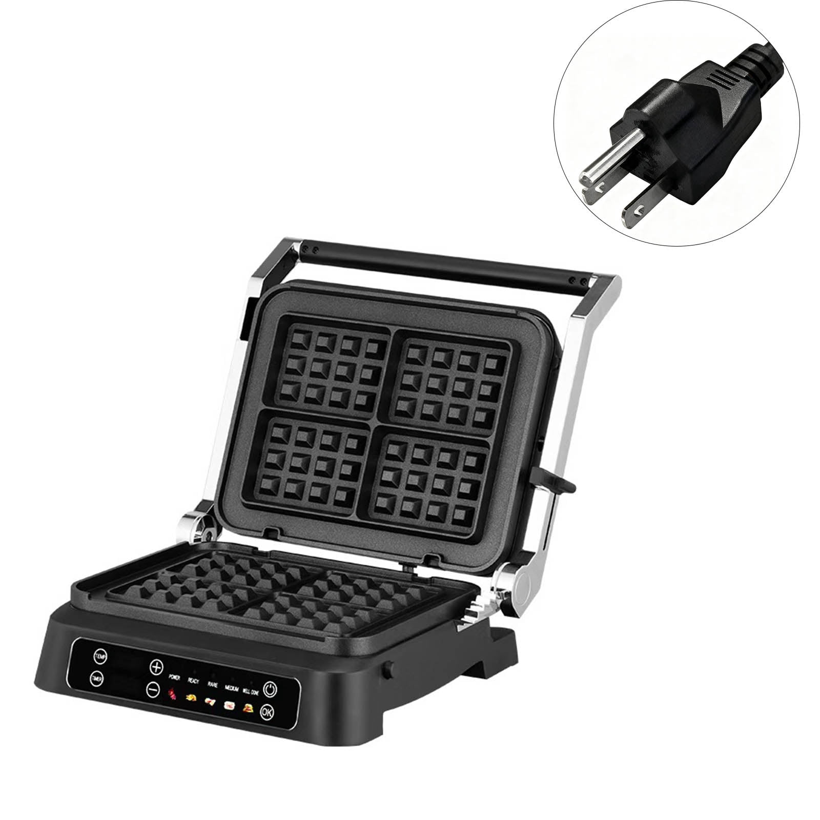 NonStick Electric Beef Steak Maker Frying Pan Adjustable Temperature ...