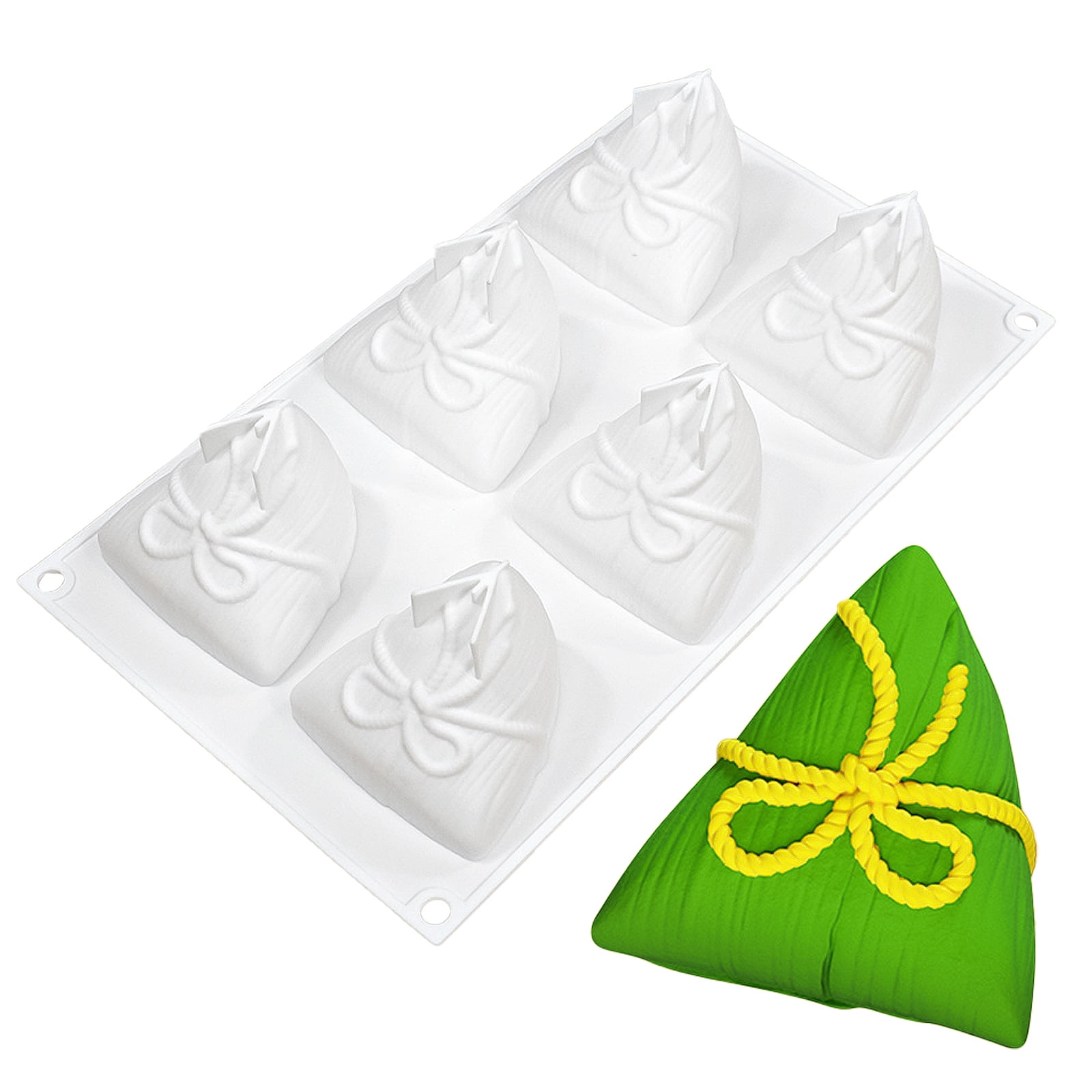 NonStick Zongzi Baking Molds 6-cavity Rice Dumpling Pastry Bakeware ...