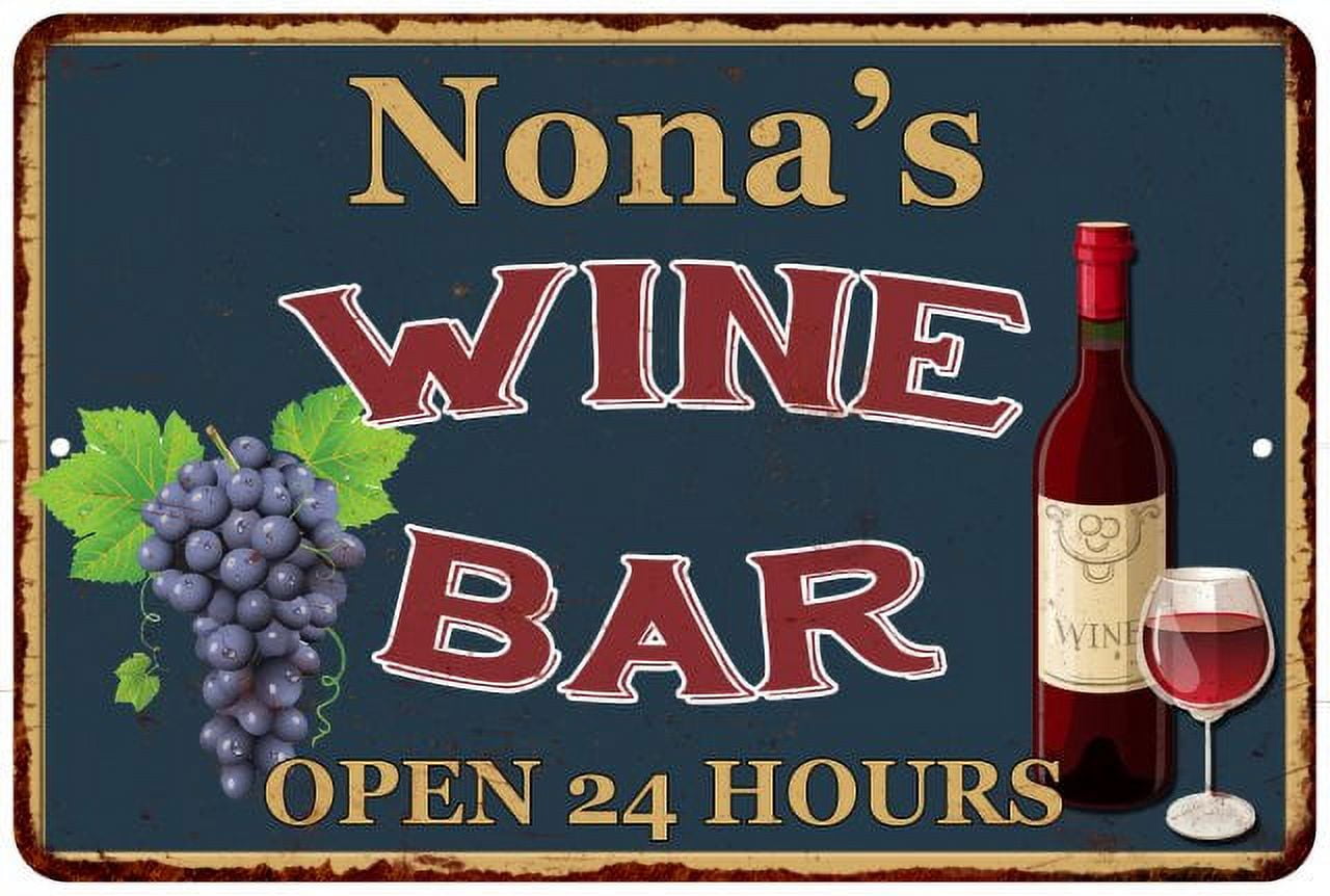 Nona's Green Wine Bar Wall Decor Kitchen Gift 8x12 Metal 108120043143 ...