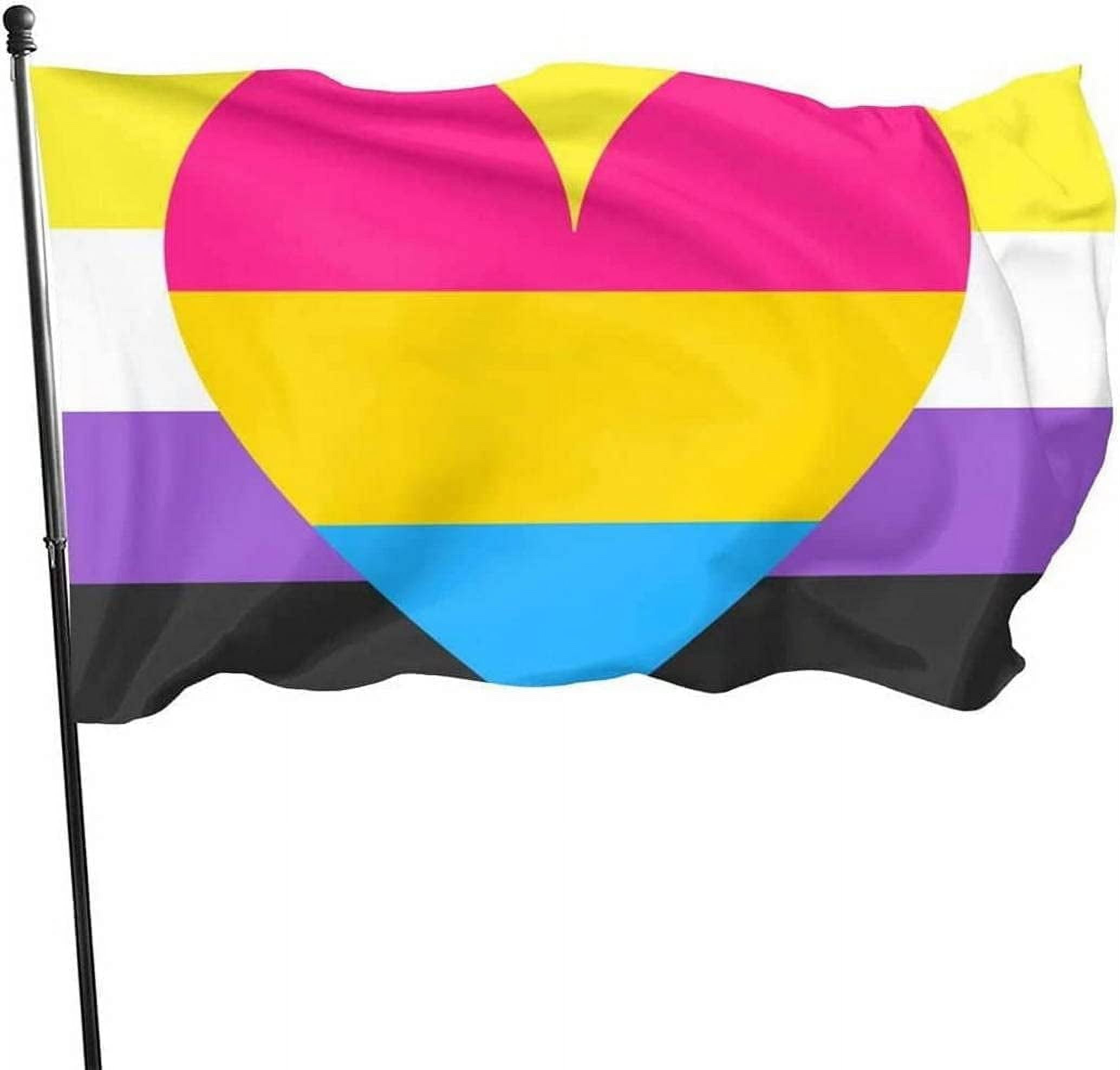 Nonbinary Genderqueer Non Binary Pansexual Garden Flag 3x5 Ft Decor ...