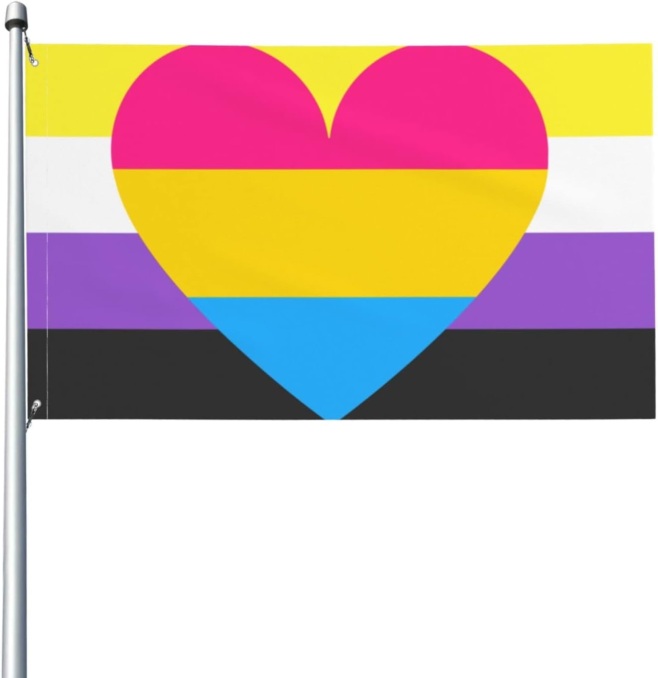 Nonbinary Genderqueer Non Binary Pansexual Pride Flag Welcome Party Outdoor Outside Decorations ...