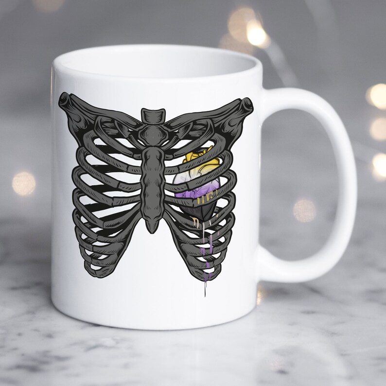 Nonbinary Pride Coffee Mug, Non-Binary Flag Pride Gift, LGBT, Gay Pride ...