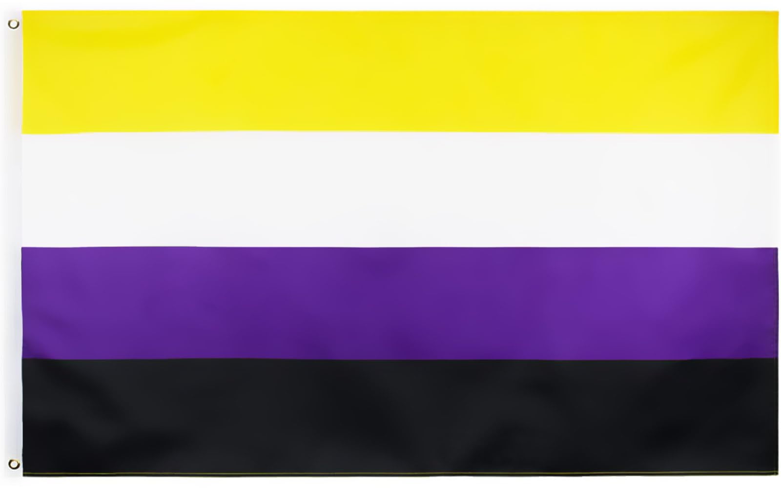 Nonbinary Pride Flag 3x5 FT Outdoor LGBTQ Pride Month NB Gender Non Binary Rainbow Flag Banner ...