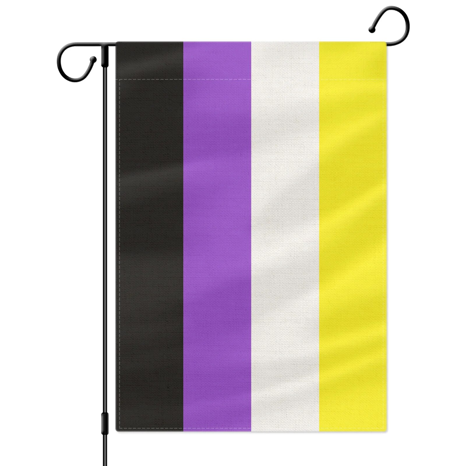 Nonbinary Pride Garden Flag Non-binary NB Flag 12x18 inch Double Sided Burlap for House Yard ...