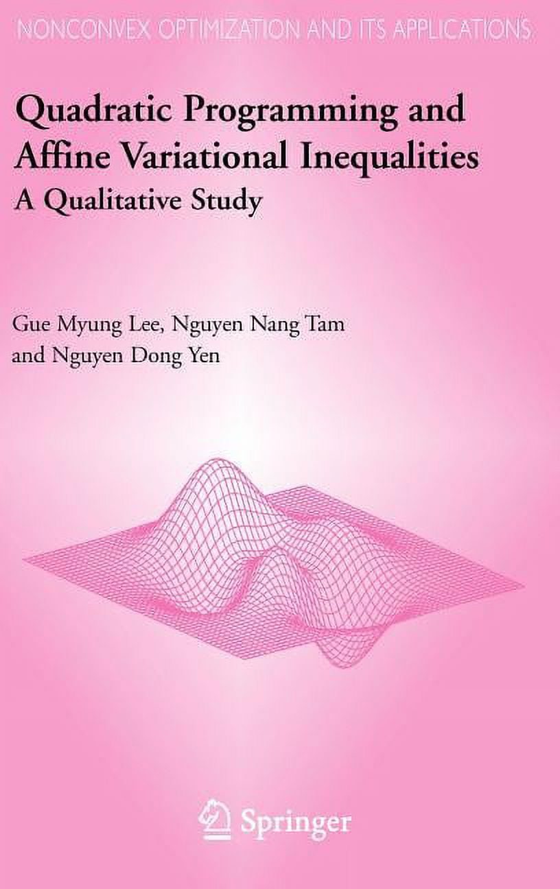 Nonconvex Optimization And Its Applications Quadratic Programming And Affine Variational