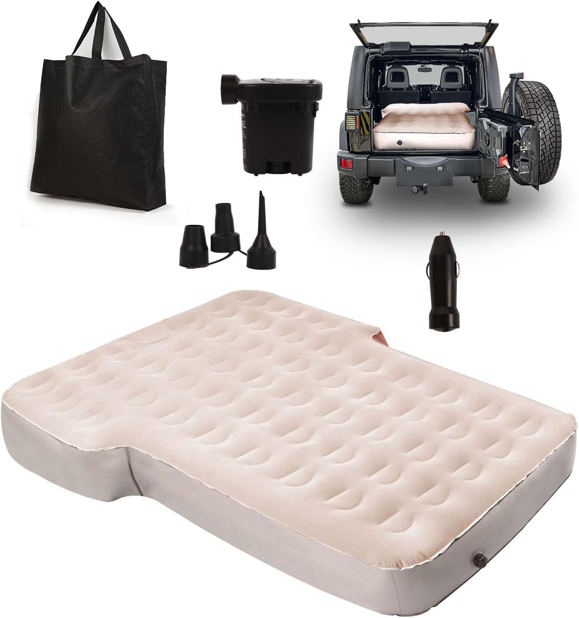 None Air Mattress Camping Bed 10inch Ultra Thick for SUV, Air Mattress ...