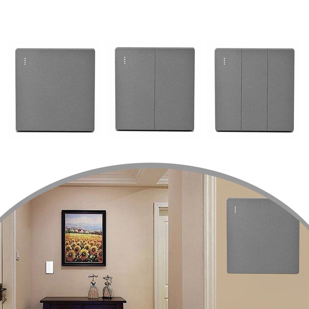 None Button Switch Switches Flame Frameless Gray Push Retardant Rocker ...