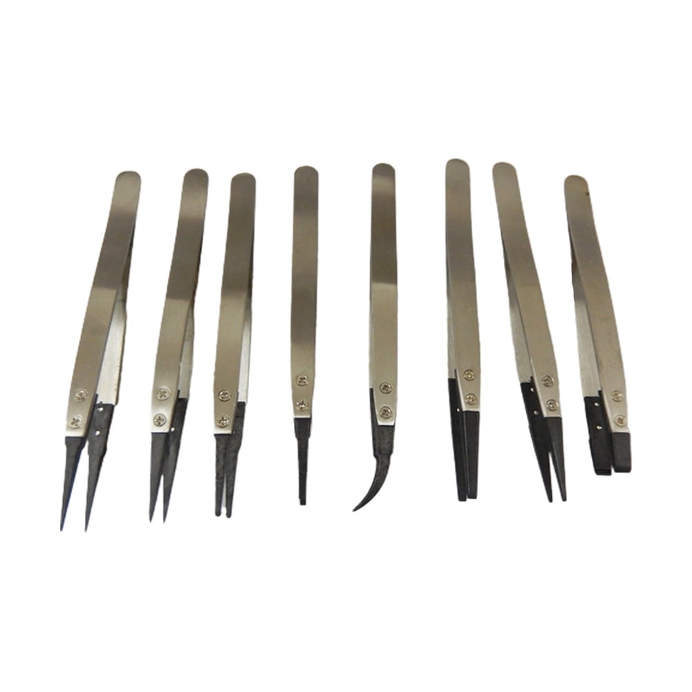 None Tweezers Tweezer None Esd-7A Grey Stainless Steel Anti-Static ...
