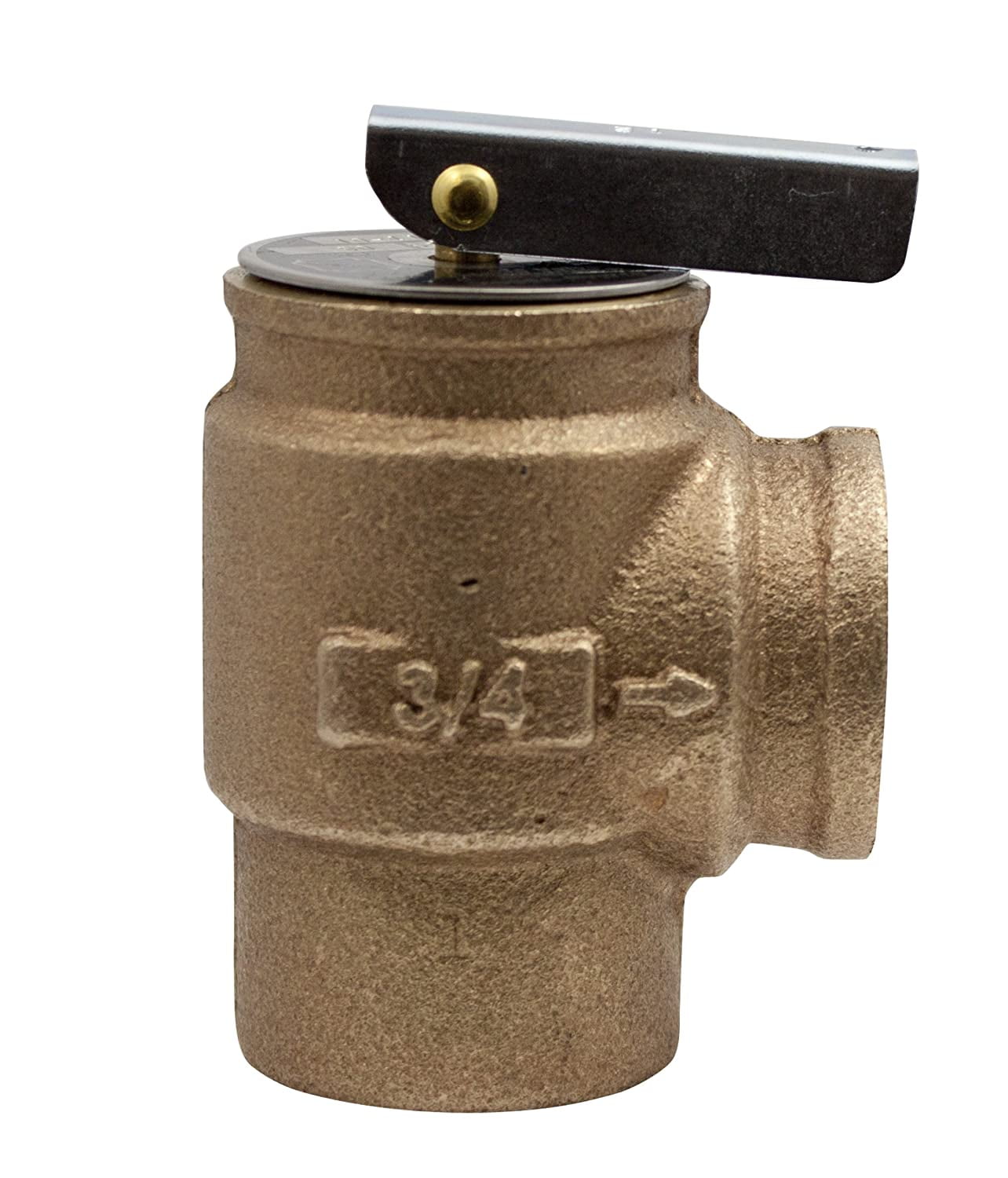 None Valve 10-400 Series Bronze Safety Relief Valve, ASME Hot Water, 30 ...
