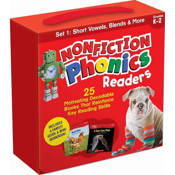 Nonfiction Phonics Readers Set 1: Short Vowels, Blends & More (Single ...