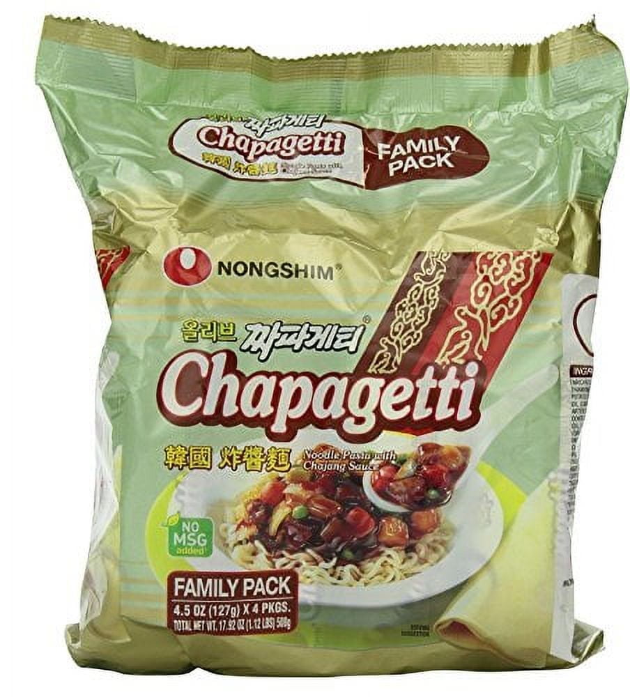 Nongshim, Chajang Noodle, Pack of 4, 4.5 Ounce Packages, No MSG, No ...