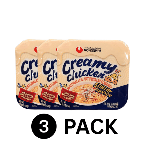 Nongshim Creamy Chicken Stir Fry Ramyun, 3.38 oz, 3-Pack – Spicy ...