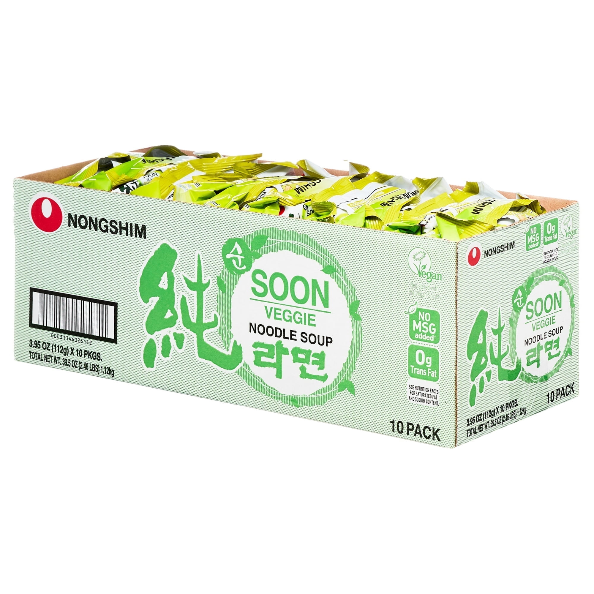 Nongshim Soon Veggie Savory Vegan Ramyun Ramen Noodle Soup Pack, 3.95oz ...