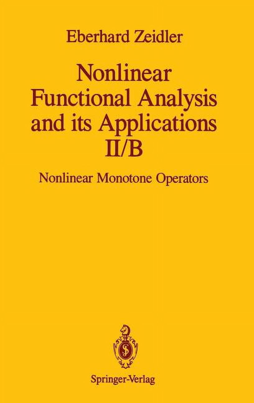 Nonlinear Functional Analysis And Its Applications Ii B Nonlinear