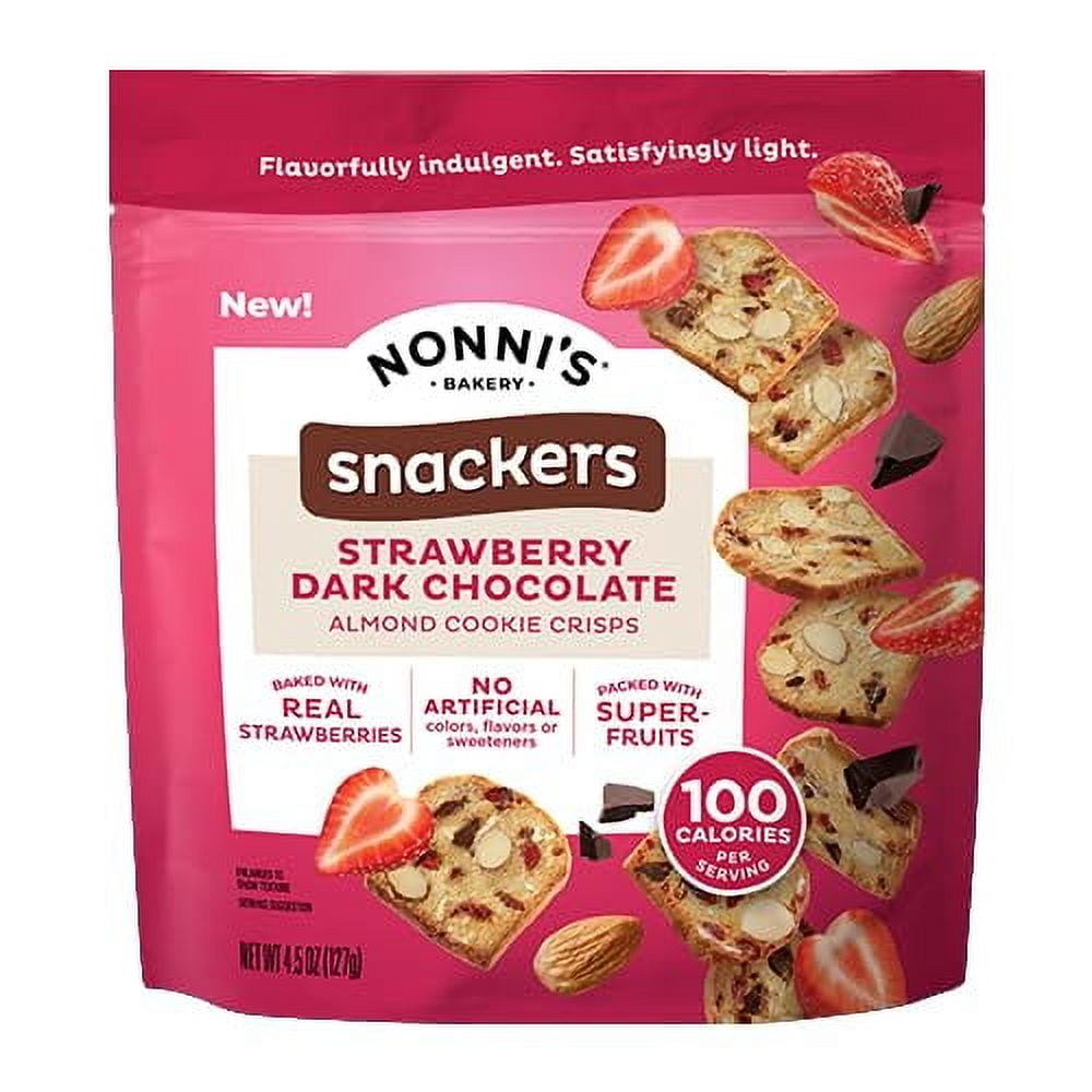 Nonni's Bakery Snackers - Strawberry Dark Chocolate Almond Cookie ...