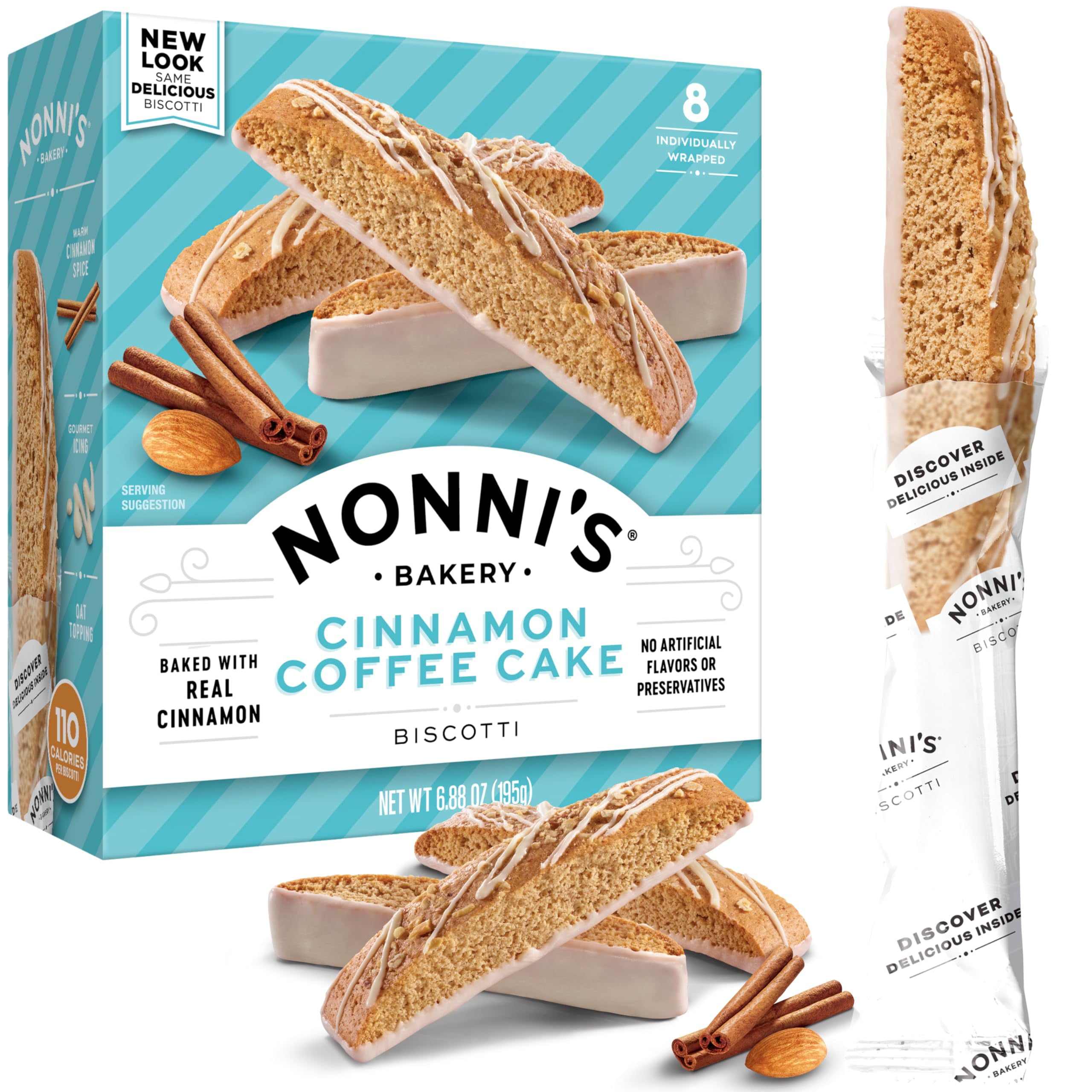 Nonni's Cinnamon Coffee Cake Biscotti Italian Cookies - Italian ...