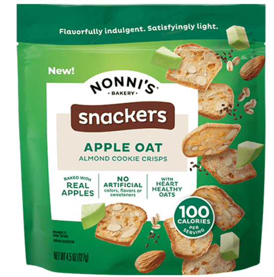 Nonni's Snackers Apple Oat Almond Cookie Crisps, 4.5 Oz. - Walmart.com