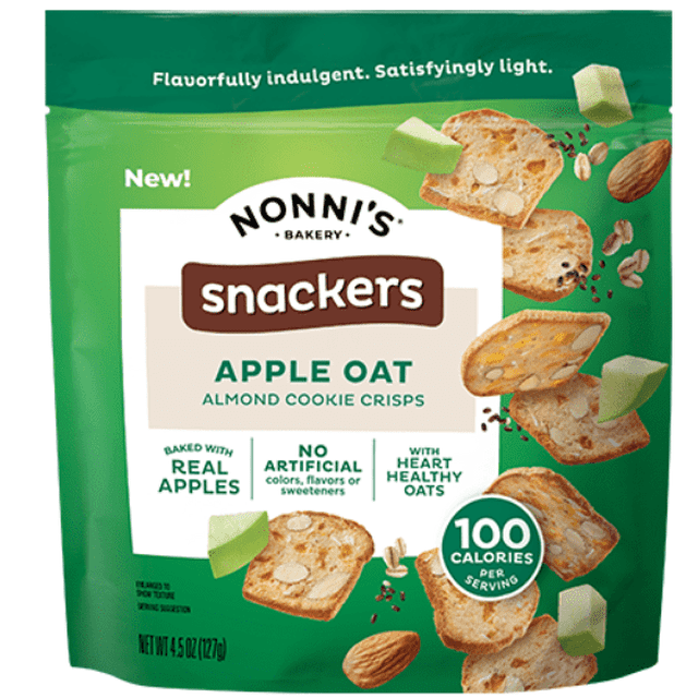 Nonni's Snackers Apple Oat Almond Cookie Crisps, 4.5 Oz. - Walmart.com