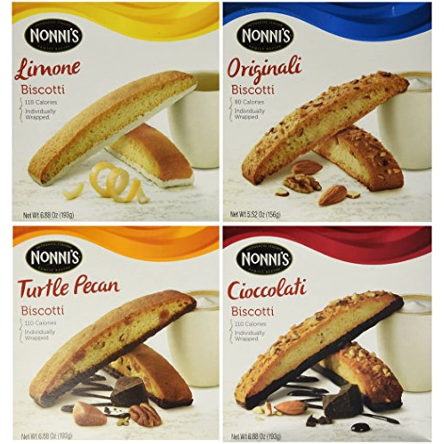 Nonnis Biscotti Variety Pack Of 4 - (Cioccolati, Limone, Originali ...